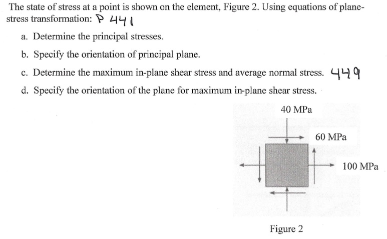 Solved Mechanics of Materials: Plane-Stress | Chegg.com