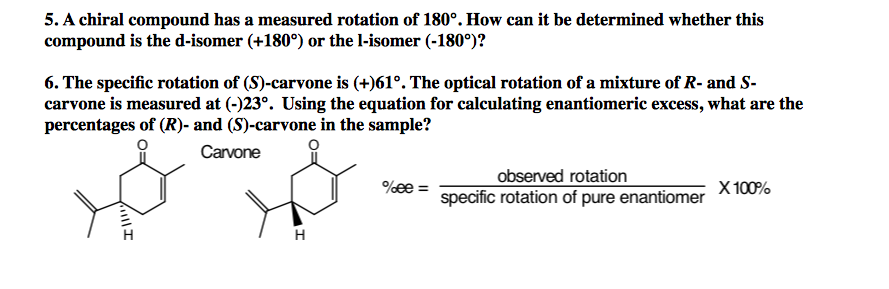 Solved A chiral compound has a measured rotation of | Chegg.com