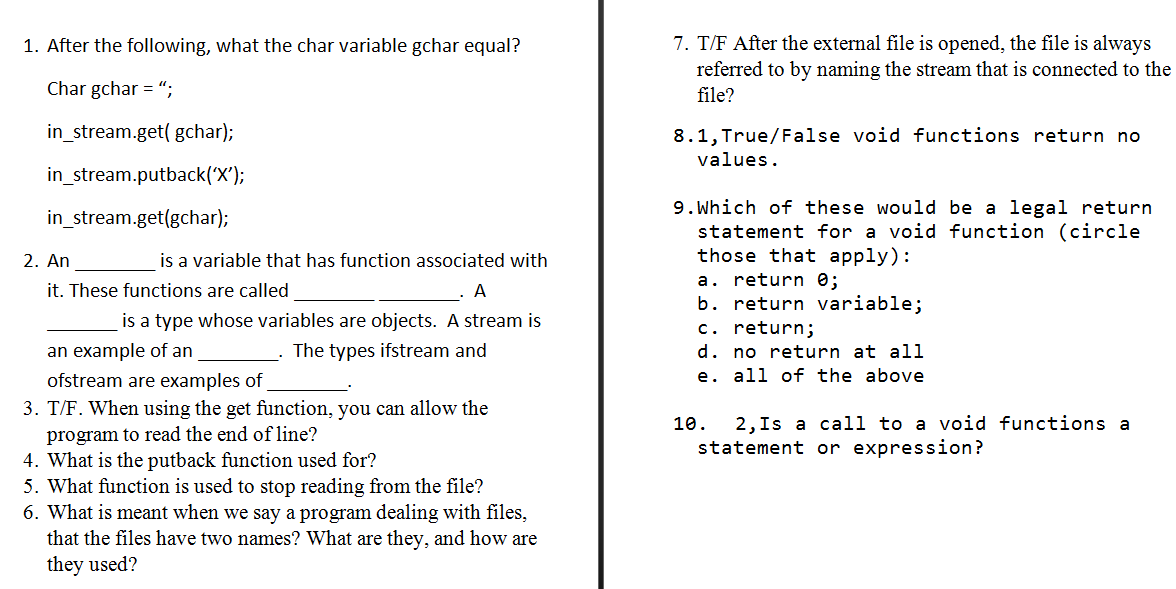 Solved After The Following What The Char Variable Gchar 3990