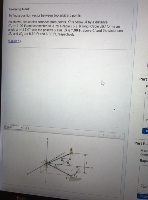 Solved Learning Goal: To find a position vector between two | Chegg.com