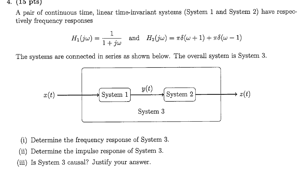 Solved A Pair Of Continuous Time Linear Time Invariant