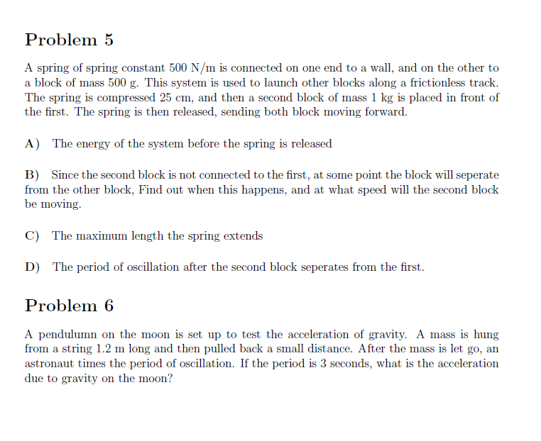 Solved A spring of spring constant 500 N/m is connected on | Chegg.com