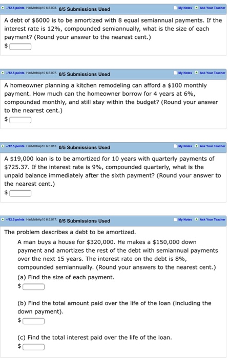 Solved A debt of $6000 is to be amortized with 8 equal | Chegg.com