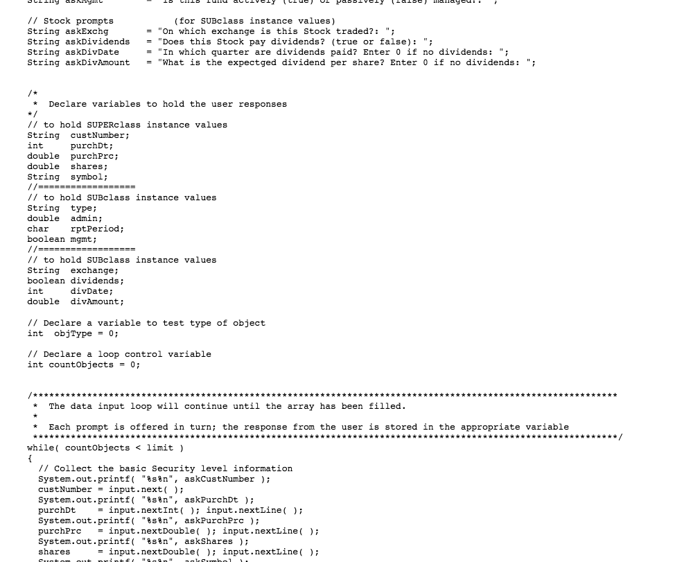 Solved Security (Abstract) Interface: CostBasis Attributes A | Chegg.com