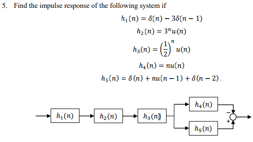 Solved Find the impulse response of the following system if | Chegg.com