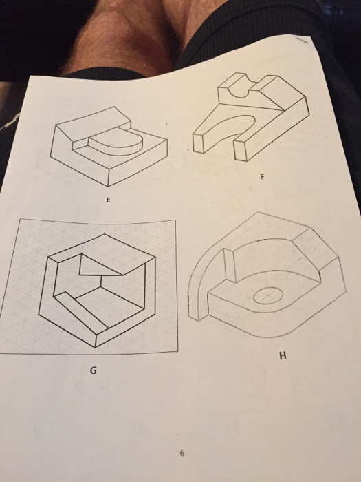 Solved what's the 2d orthographic projection of these | Chegg.com