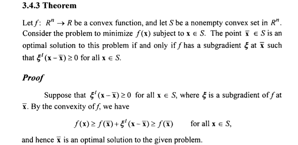 Solved 3.4.3 Theorem Let f: Rn → R be a convex function, and | Chegg.com