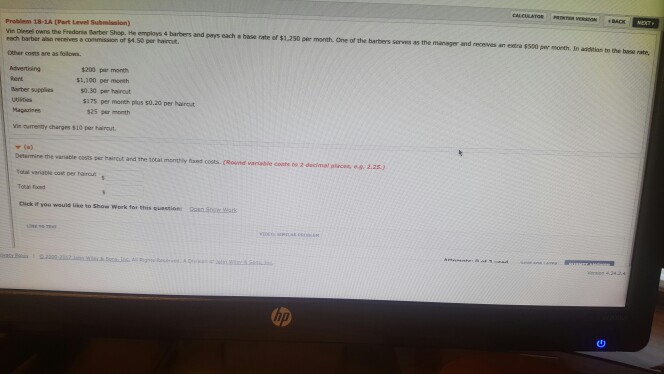 Solved Problem 18-1A (Part Level Submission) Vin Diesel owns | Chegg.com