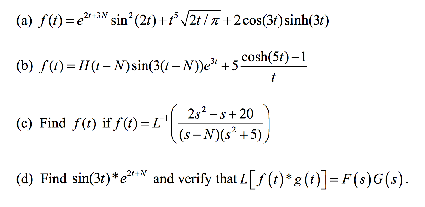 Use the Tables of Laplace transforms, along with the | Chegg.com