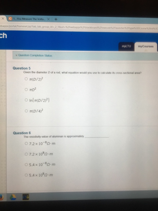Solved Given the diameter D of a rod, what equation would | Chegg.com