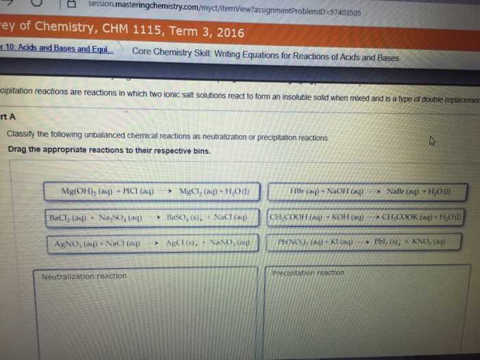 Solved Classify the following unbalanced chemical reactions | Chegg.com Solved Classify the following unbalanced chemical reactions | Chegg.com