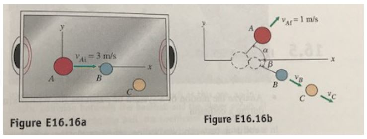 Solved Three elastic disks are placed on a frictionless air | Chegg.com