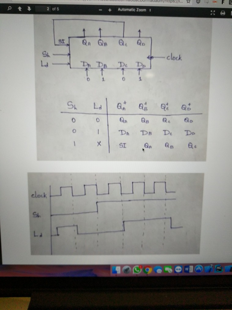 Solved a shift register is described by the given table. all | Chegg.com