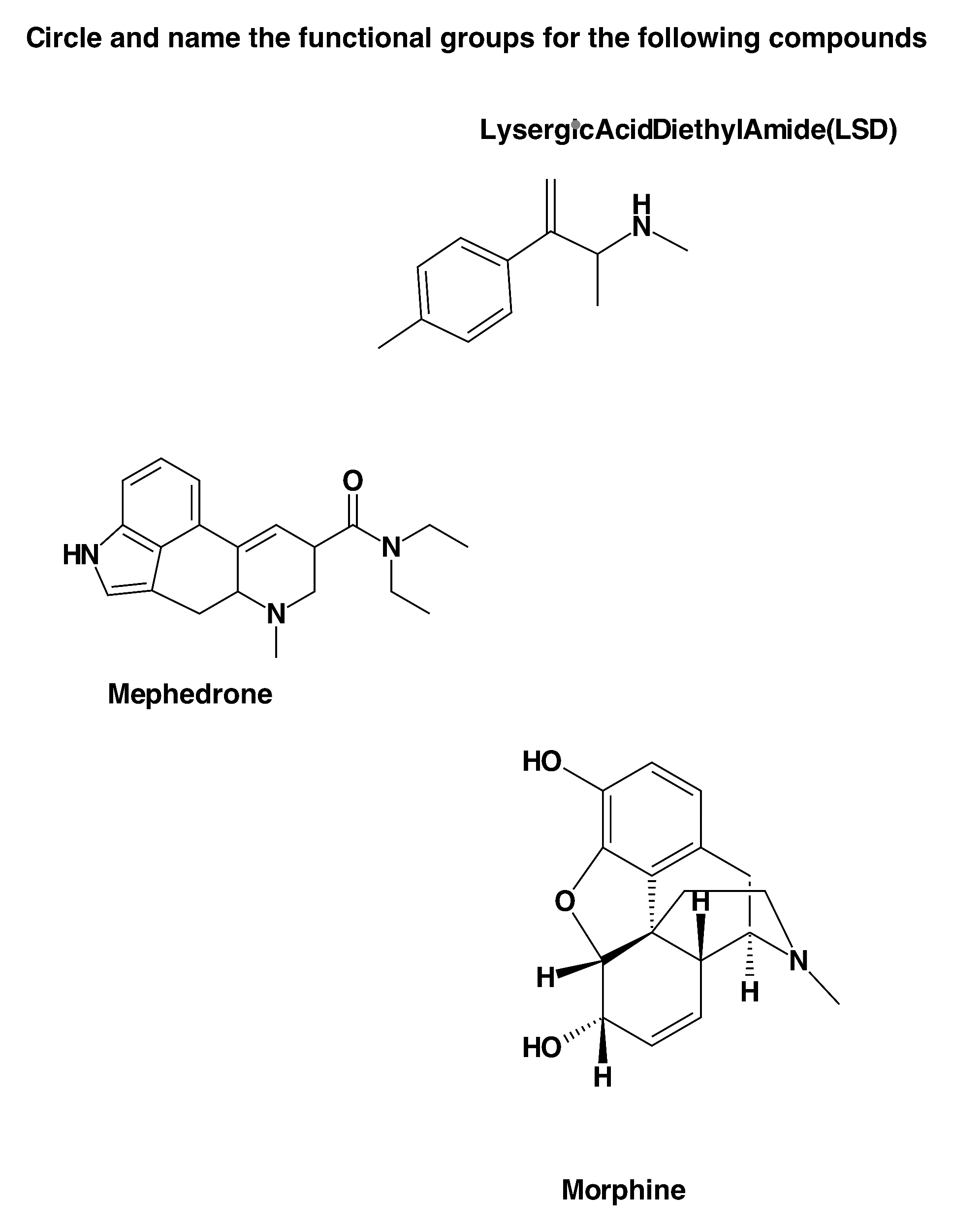 Solved Circle and name the functional groups for the | Chegg.com