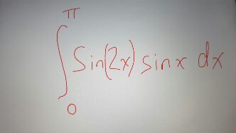 Solved Integral^pi_0 sin(2x) sinx dx | Chegg.com