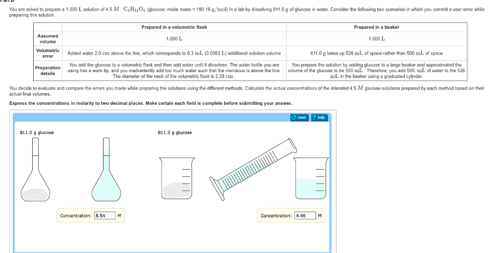 Solved You are asked to prepare a 1.000 L solution of 4.5 M | Chegg.com