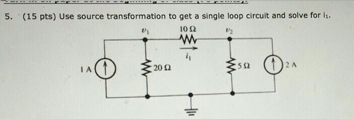Solved Use source transformation to get a single loop | Chegg.com