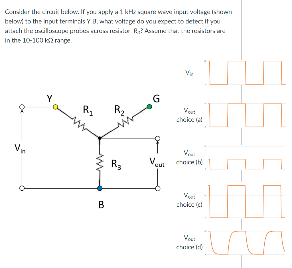 Solved Consider the circuit below. If you apply a 1 kHz | Chegg.com