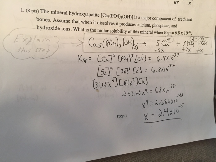 Solved The mineral hydroxyapa.ite [Ca3 (PO4)3(OH)] is a | Chegg.com