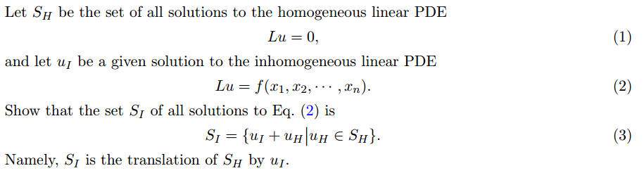Solved Let S_H be the set of all solutions to the | Chegg.com