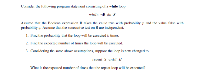 Consider the following program statement consisting | Chegg.com