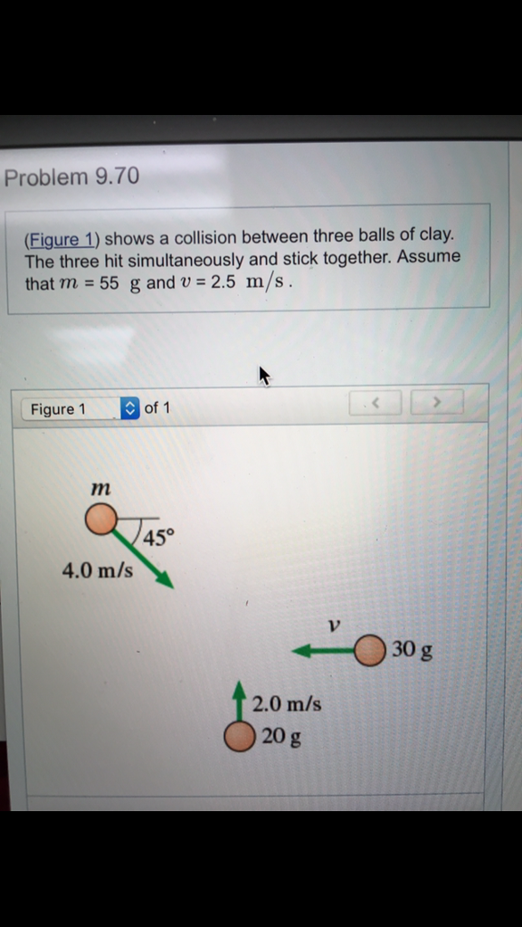 Solved (Figure 1) shows a collision between three balls of | Chegg.com