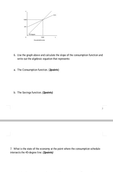 6. Use the graph above and calculate the slope of the | Chegg.com