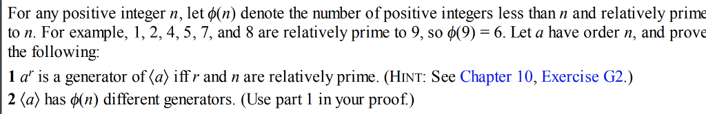 Solved For any positive integer n, let φ(n) denote the | Chegg.com