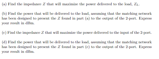 Solved Problem 3 Consider the system shown below. The 2-port | Chegg.com