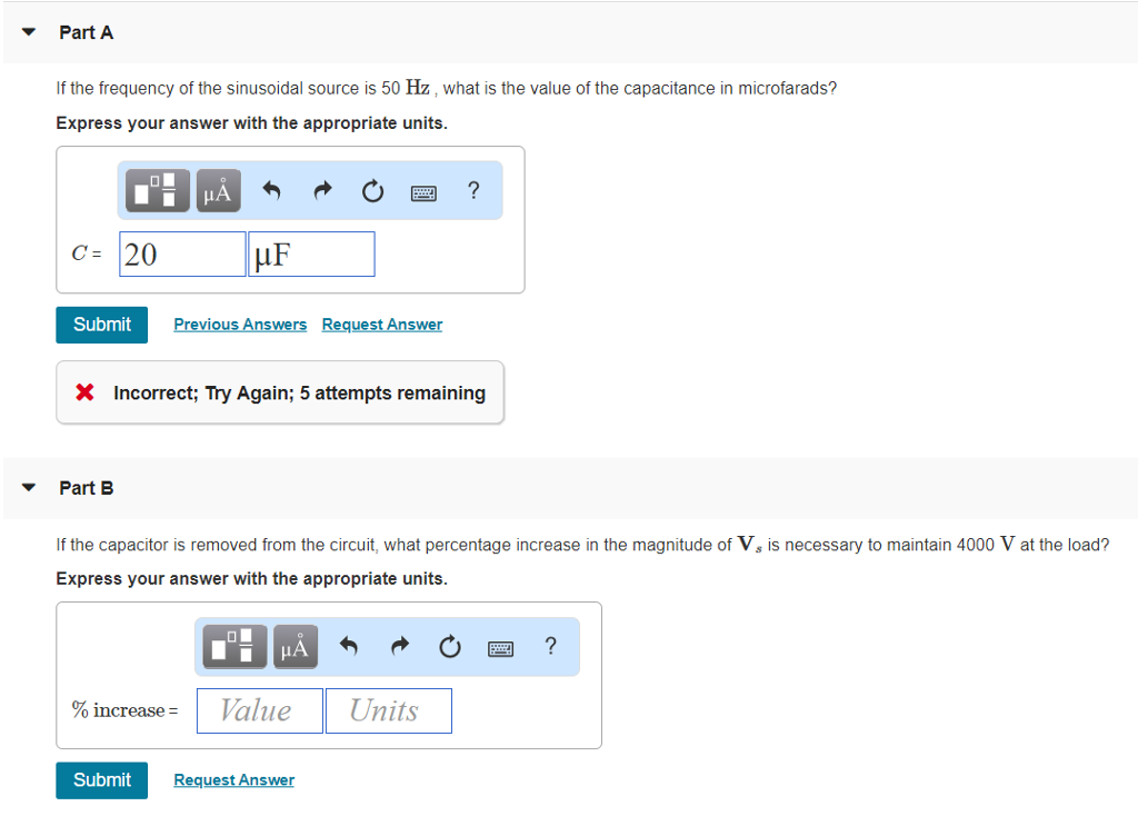 Solved The sending-end voltage in the circuit seen in the | Chegg.com