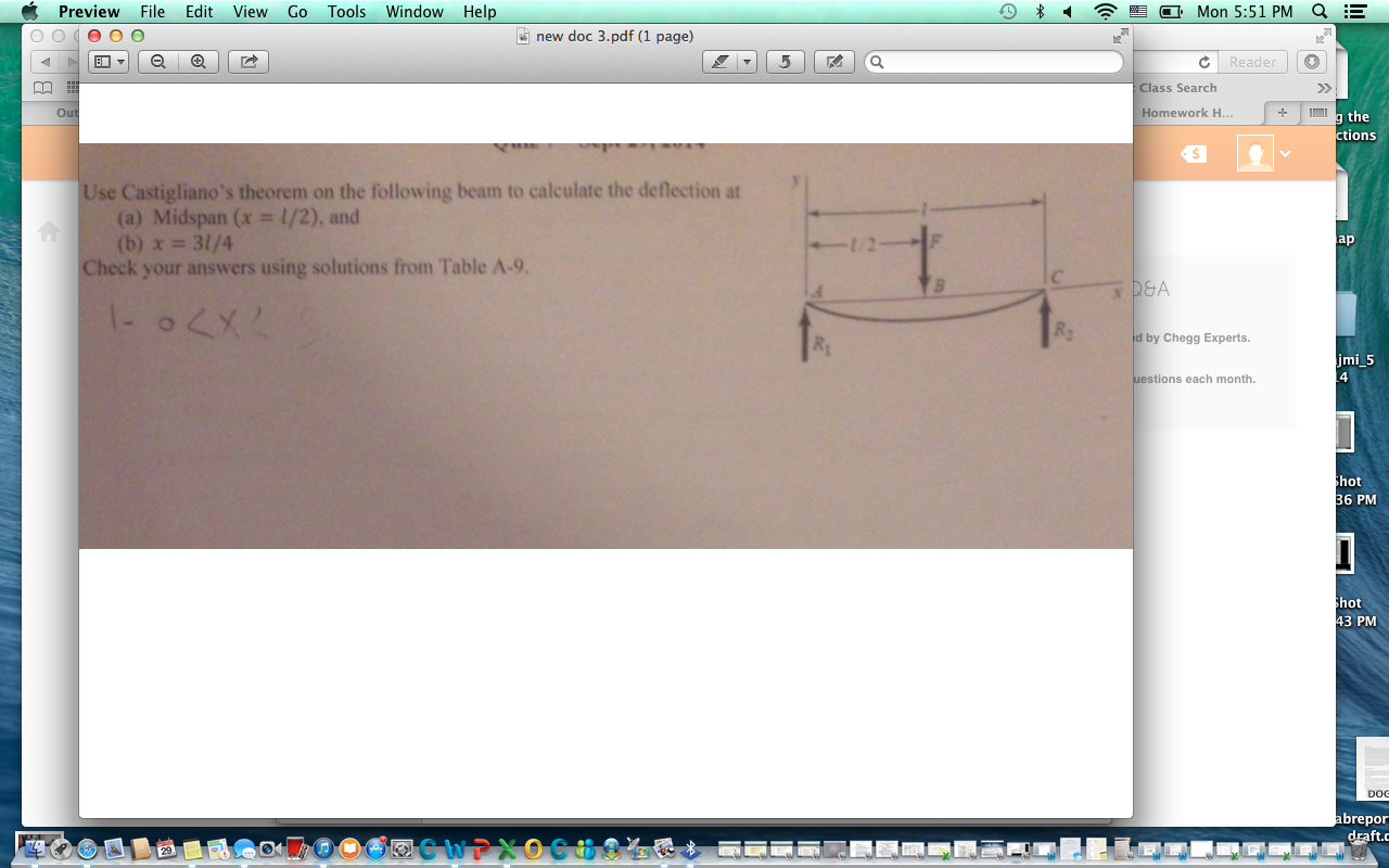 Solved Use Castigliano's theorem on the following beam to | Chegg.com