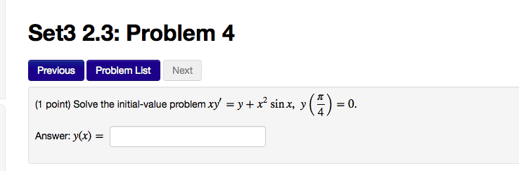 Solved Solve the initial-value problem xy' = y + x^2 sin x, | Chegg.com