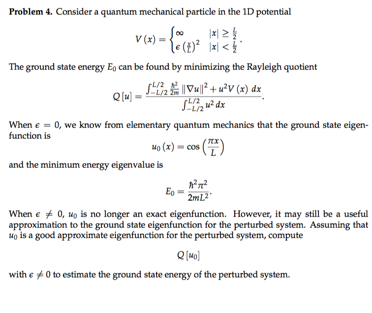 Solved Consider a quantum mechanical particle in the 1D | Chegg.com