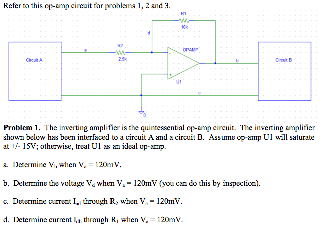 Solved Refer to this op-amp circuit for problems 1, 2 and 3. | Chegg.com