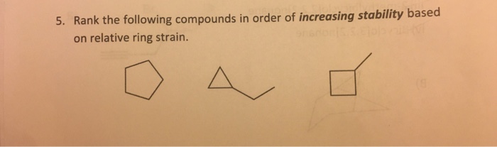 Solved Rank the following compounds in order of increasing | Chegg.com