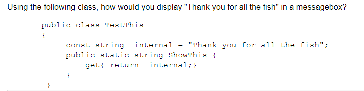Solved Given the following code, write a method with the | Chegg.com