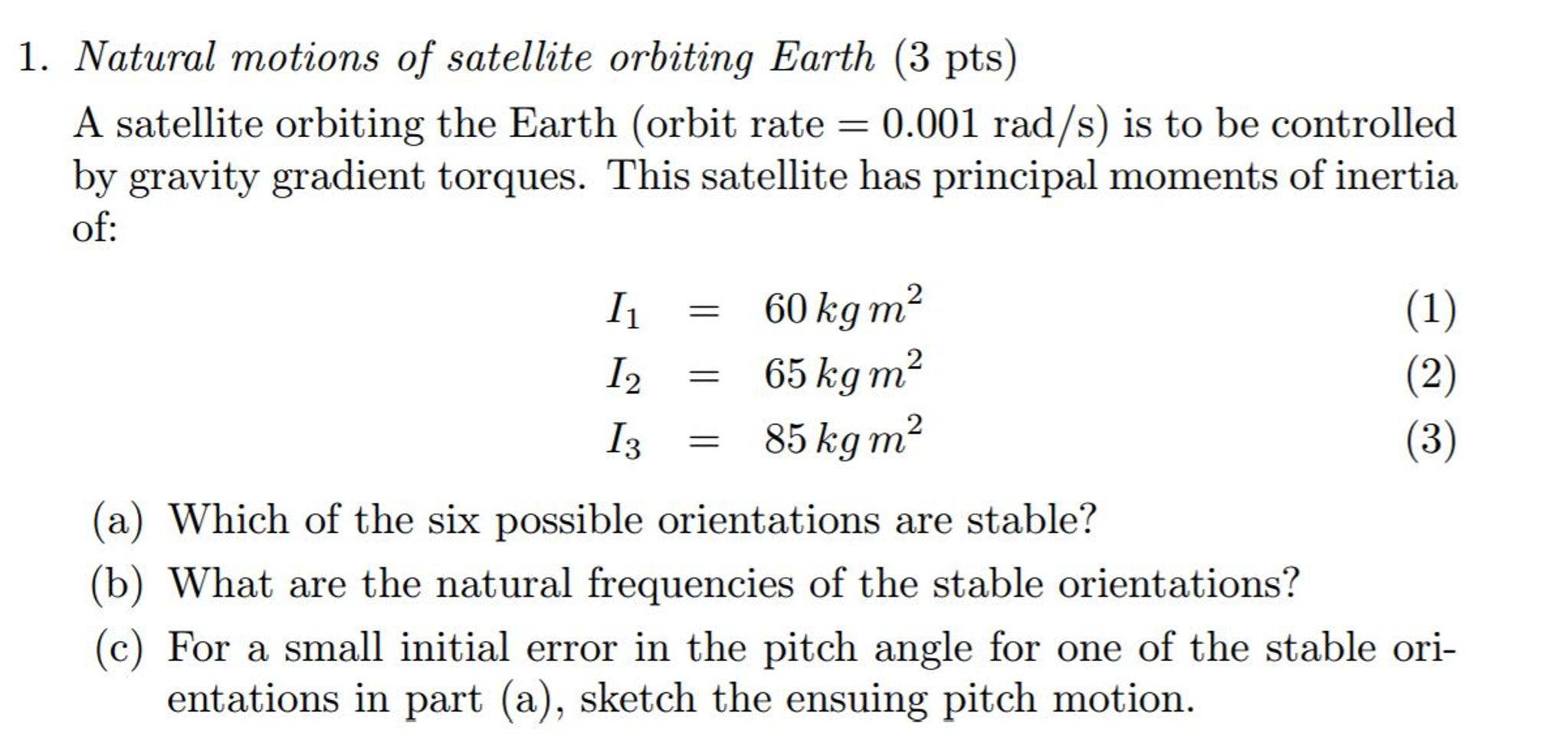Solved Natural motions of satellite orbiting Earth A | Chegg.com