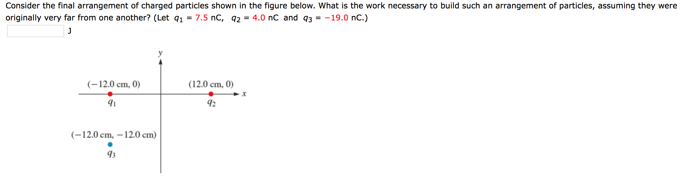 Solved Consider the final arrangement of charged particles | Chegg.com