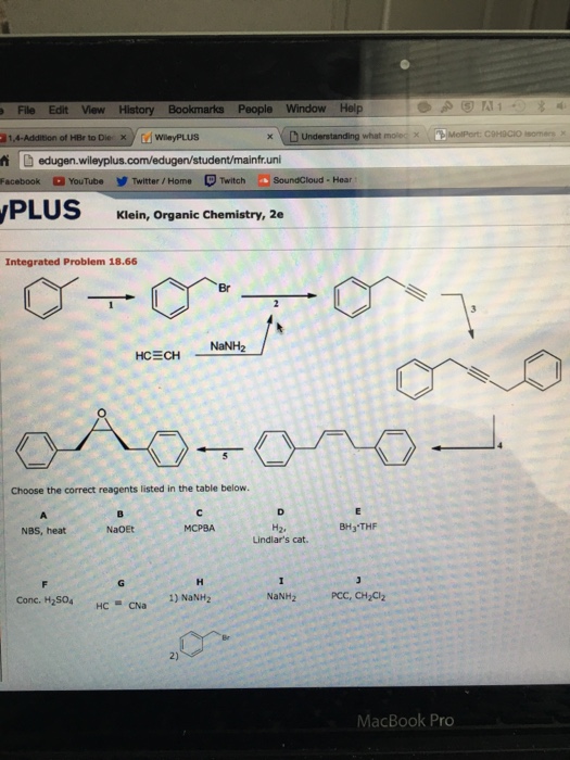 Solved Choose the correct reagents listed in the table below | Chegg.com