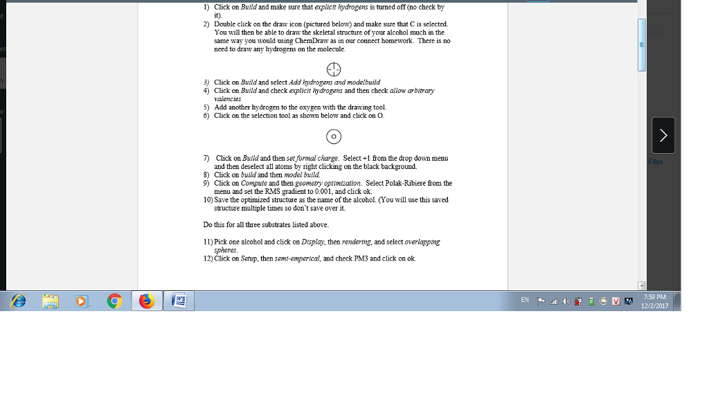 Solved Note: Using HyperChem software to do all 15 steps. | Chegg.com