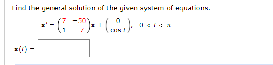 Solved: Find The General Solution Of The Given System Of E... | Chegg.com