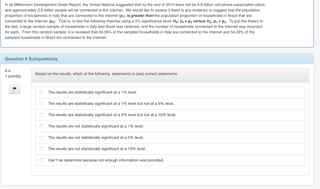 Solved In its Millennium Development Goals Report, the | Chegg.com