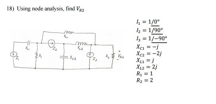 Solved Using node analysis, find VR2 | Chegg.com