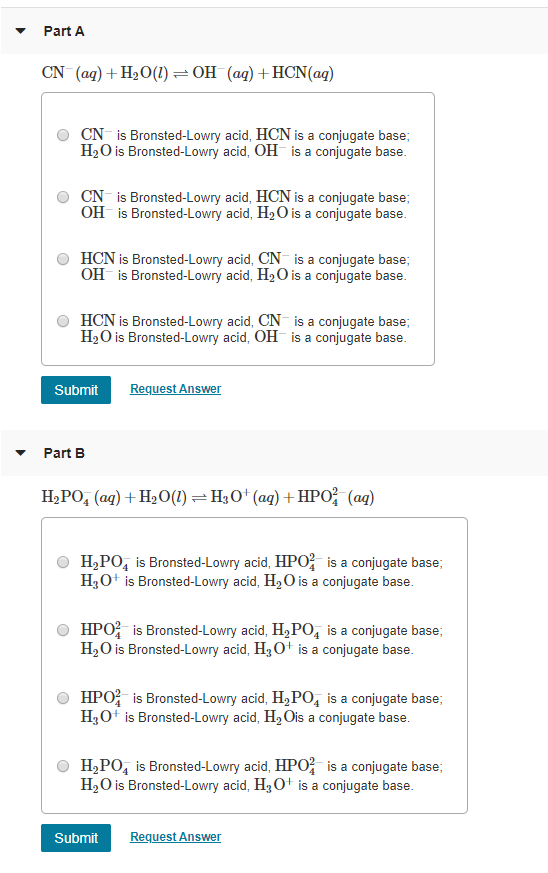 Solved Part A CN (aq) +H2O OH (a)+HCN(aq) O CN is | Chegg.com Solved Part A CN (aq) +H2O OH (a)+HCN(aq) O CN is | Chegg.com