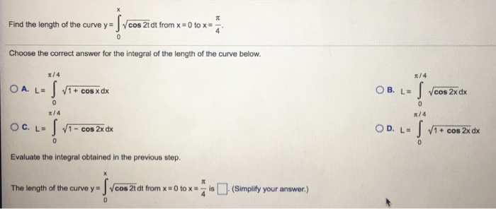 Solved Find the length of the curve y = integral_0^x | Chegg.com