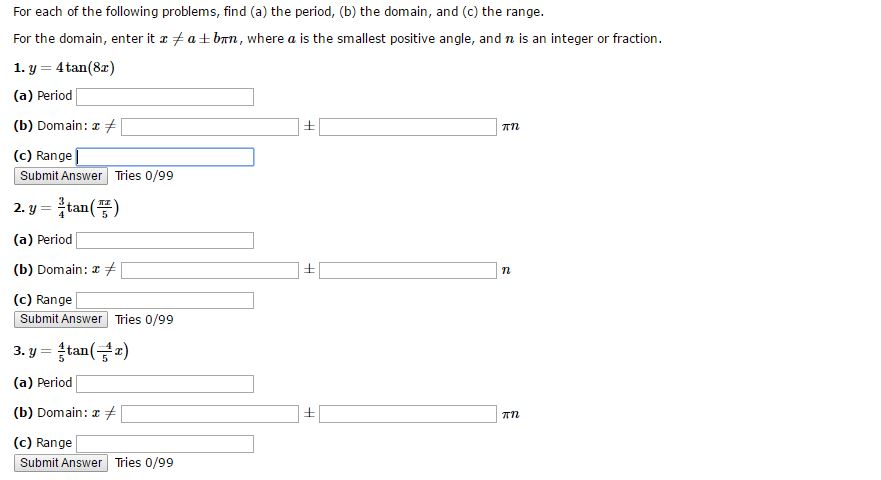 Solved For each of the following problems, find (a) the | Chegg.com