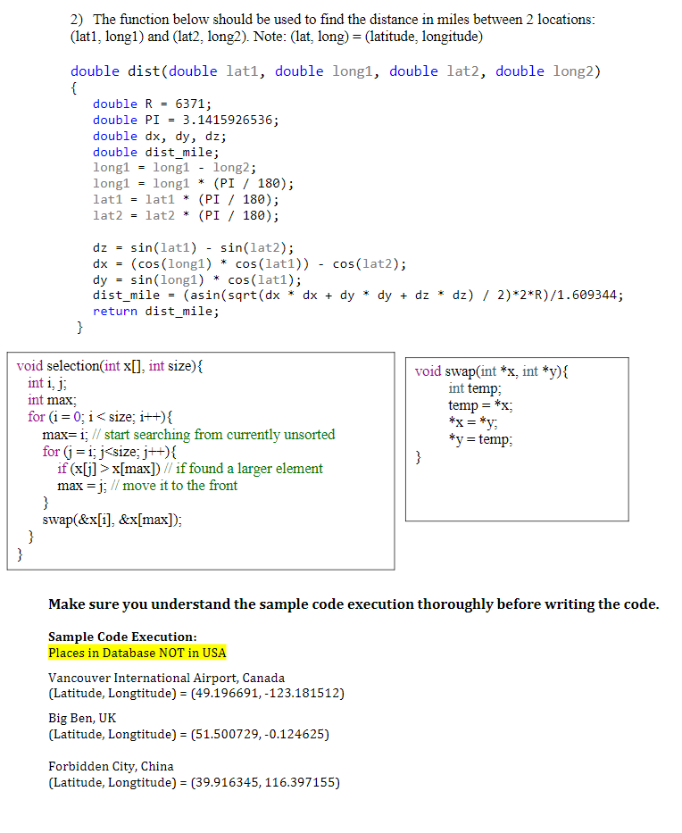 Solved Problem 2 (35 points): The file placelist.txt | Chegg.com