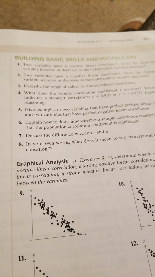 Solved BUILDING BASIC SKILLS AND VOCABUL 1. Two variables | Chegg.com