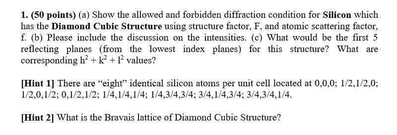 Solved 1. (50 points) (a) Show the allowed and forbidden | Chegg.com