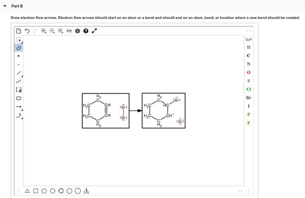 Solved " Part A Draw electron flow arrows. Electron flow | Chegg.com
